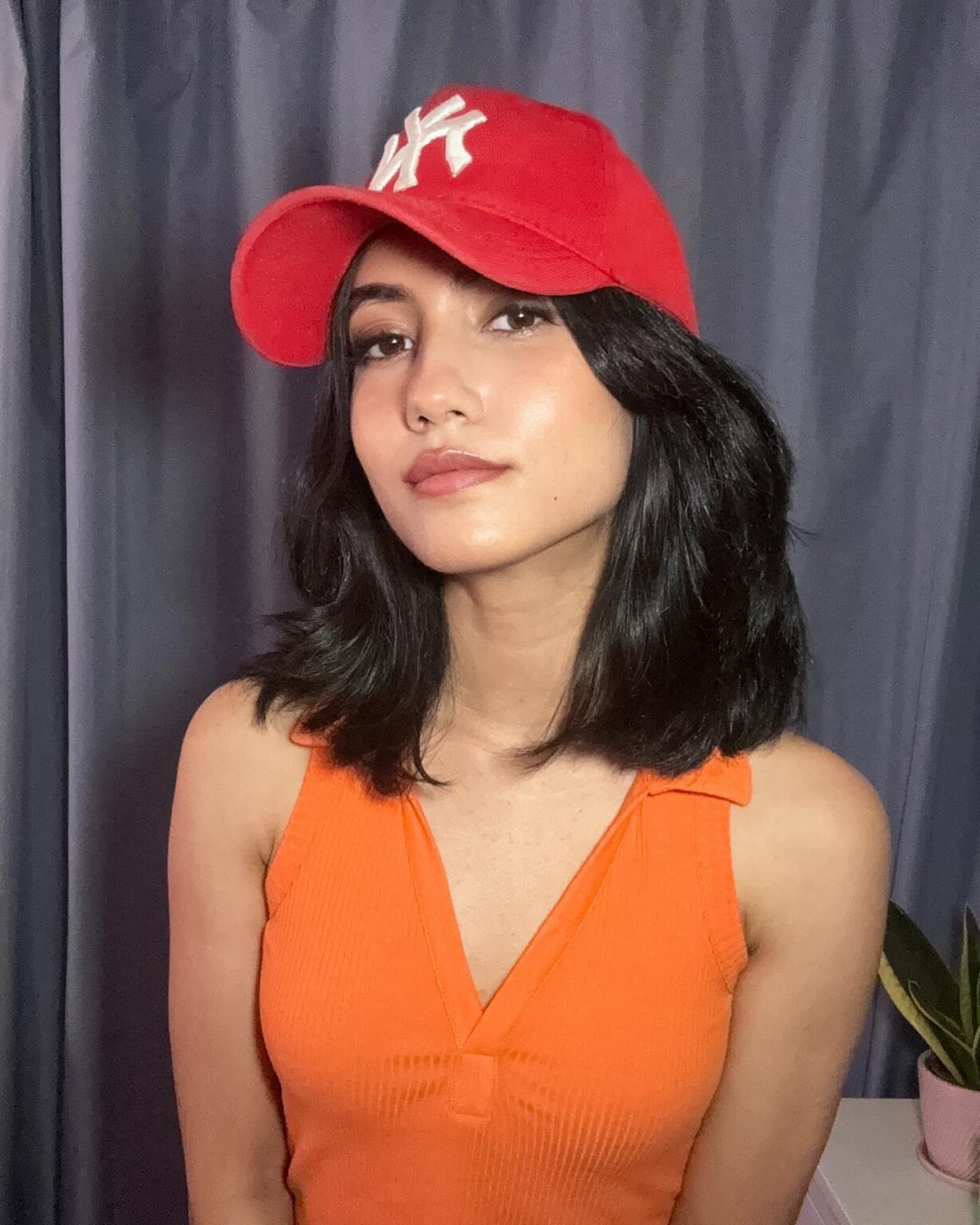 Shagufta Iqbal (Xyaa) Ready for Summer in Bright Orange Mini-Dress